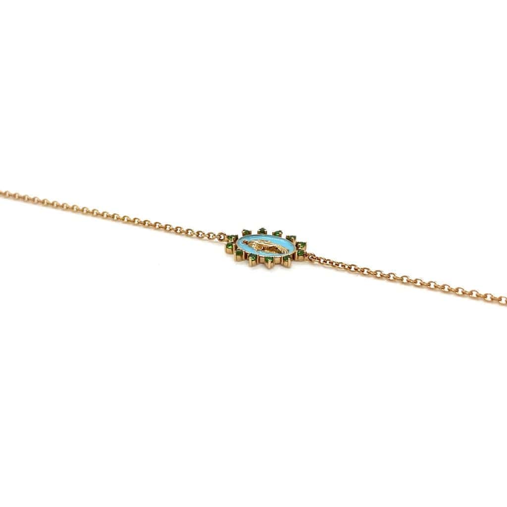 Madonna 18k rose gold oval bracelet - melina-fachidis.com